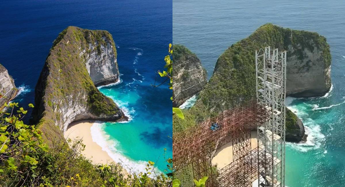Bali temporarily suspends installation of glass elevator on dinosaur ...